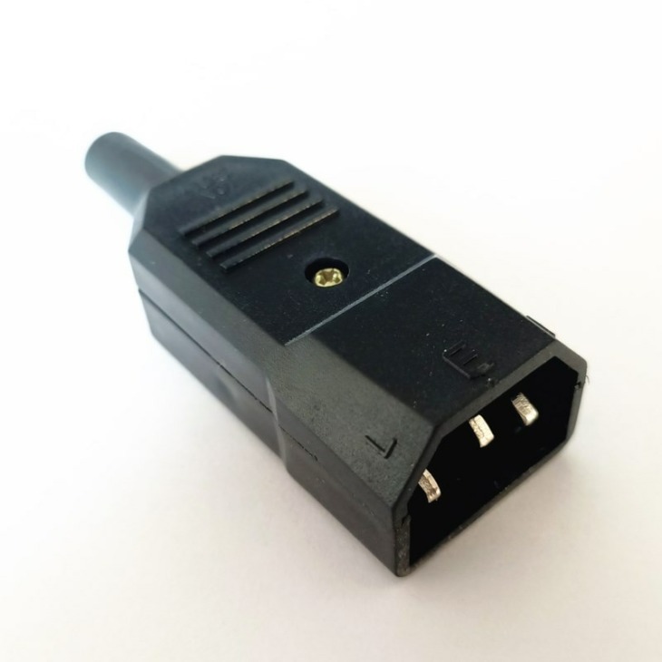 1Db 10A 250V Fekete Iec C14 Férfi Dugó Rewirable Power Connector 3 Pin ...