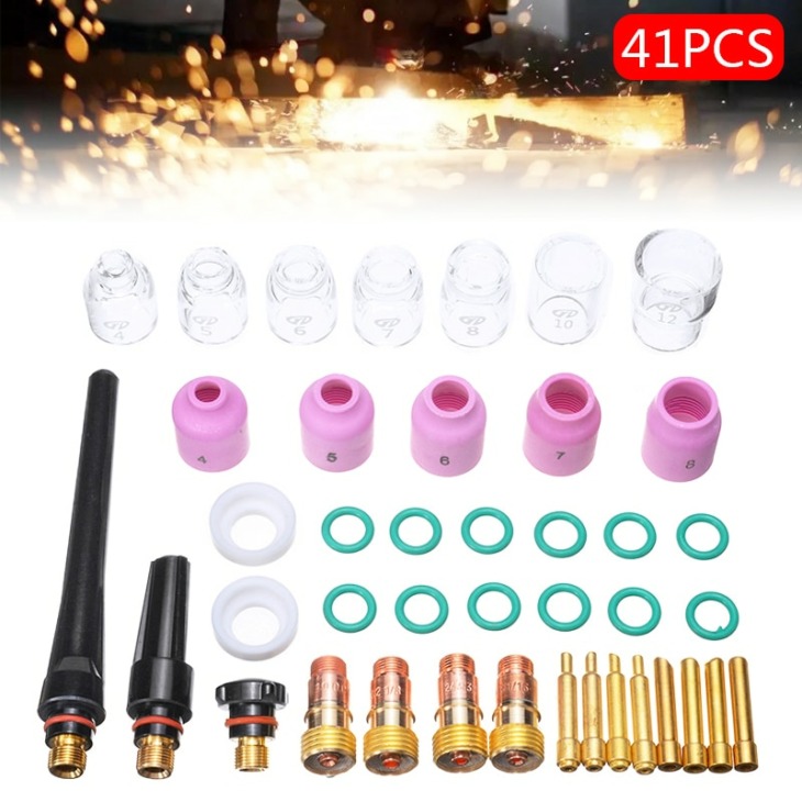 41Db Tig Hegesztés Torch Stubby Gas Lens Pyrex Glass Cup Kit Tartós ...