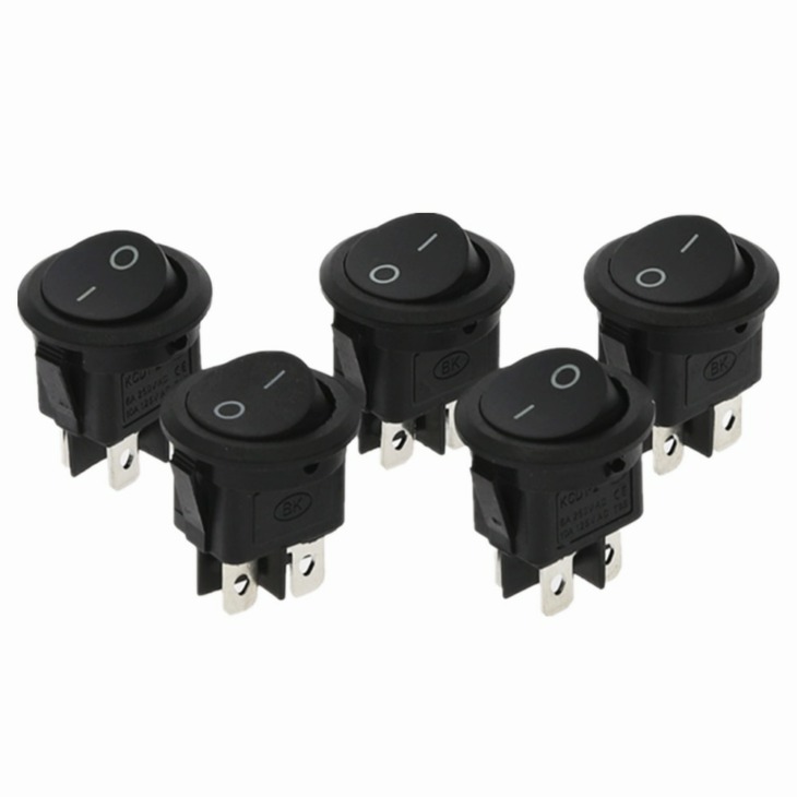 5Db Ac 6A / 250V 10A / 125V 4Pin On-Off 2 Pozíciós Körkapcsoló – FIXO.hu