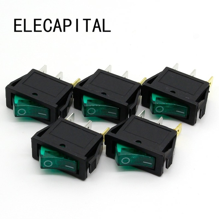 5Db / Csomó Zöld Led Egysarkú 3Pin On / Off G124 Boat Billenkapcsoló ...