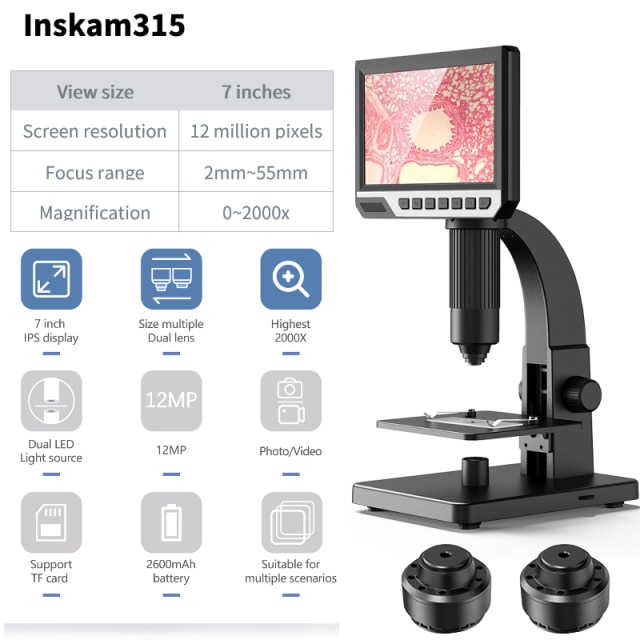 Andonstar Ad208S 8,5 Hüvelykes Lcd 5X-1200X Digitális Mikroszkóp 1280 * ...