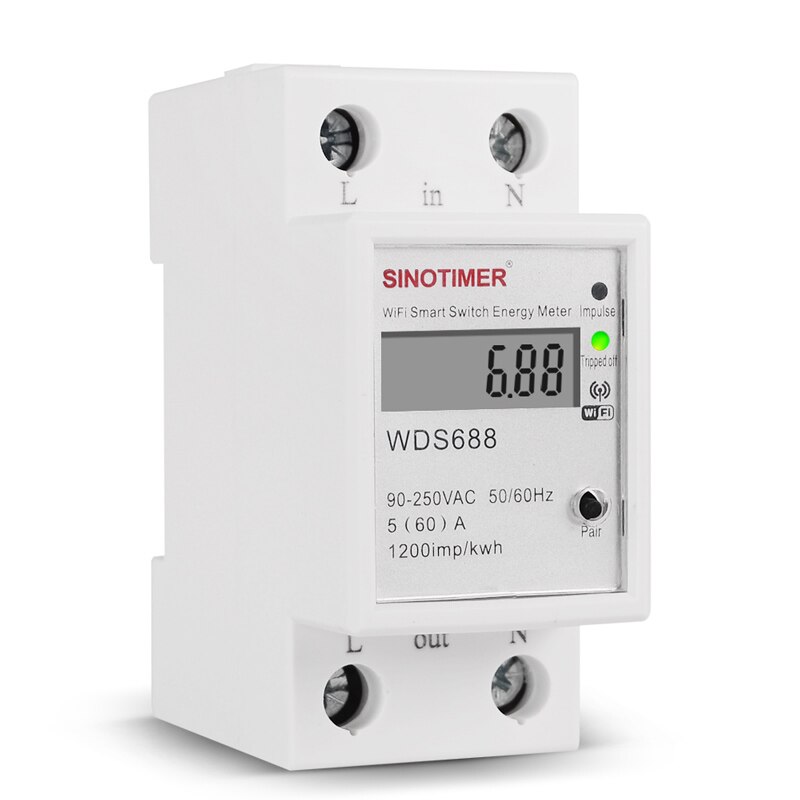 Digitális Elektromos Fogyasztás Kwh Din Rail Smart Energy Meter Wifi ...