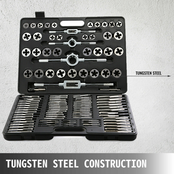 Vevor 110 Pcs Tap És Die Set M2-M18 Drill Tap Set Metric Hand Threading Csavarkulcs Tools ...