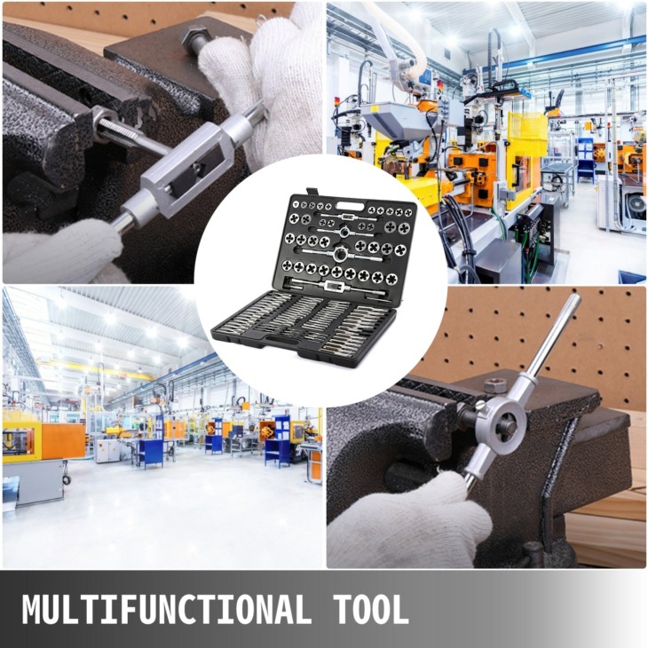 Vevor 110 Pcs Tap És Die Set M2-M18 Drill Tap Set Metric Hand Threading ...