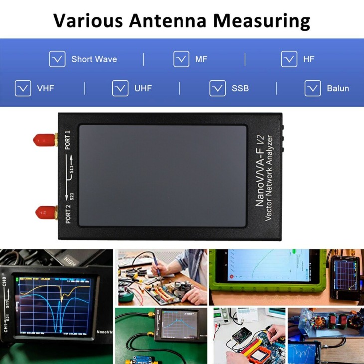 4,3 Hüvelykes Ips Lcd Kijelző Nanovna-F V2 Vector Network Analyzer S-A-A-2 Antenna Analizátor ...