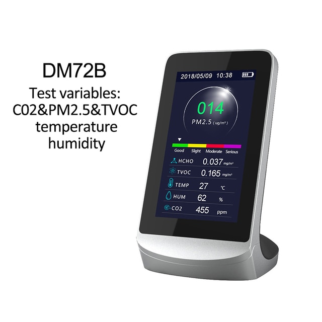 Air Quality Monitor Wifi Formaldehid Detektor Co2 Pm2,5 Tvoc Meter Gázok Kibocsátása Érzékelő ...