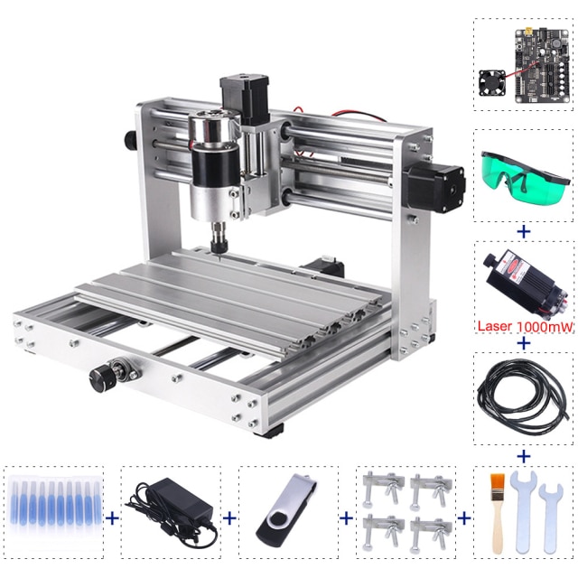 Cnc Router 3018 Pro Max Fémkeret Lézeres Gravírozó Gép 200W Orsó Grbl ...