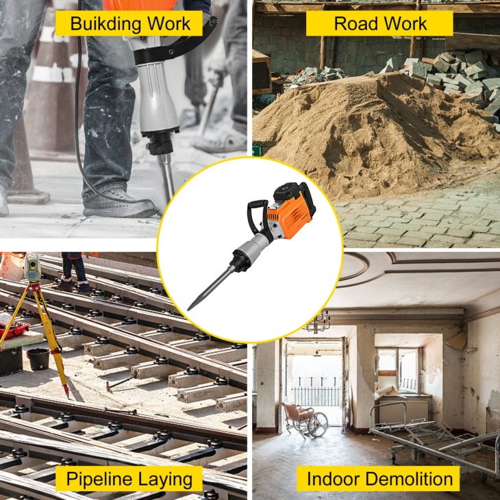 Vevor Electric Demolition Jack Hammer Drill 1500W 2200W 3600W 2 Vésők ...