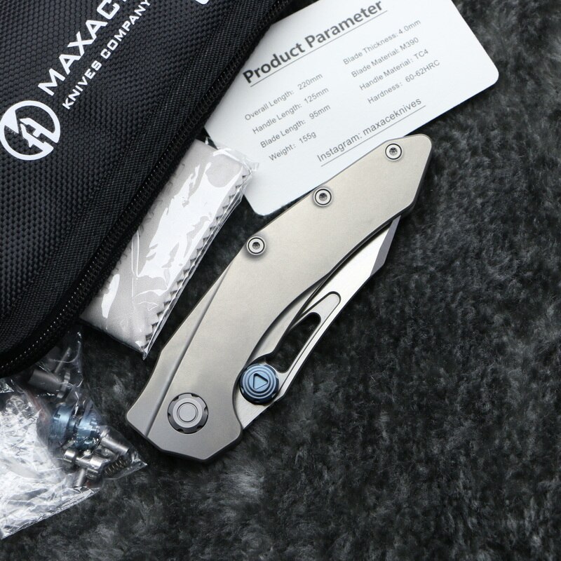 Maxace Babylon Összecsukh M390 Blade Titanium Handle Kültéri ...