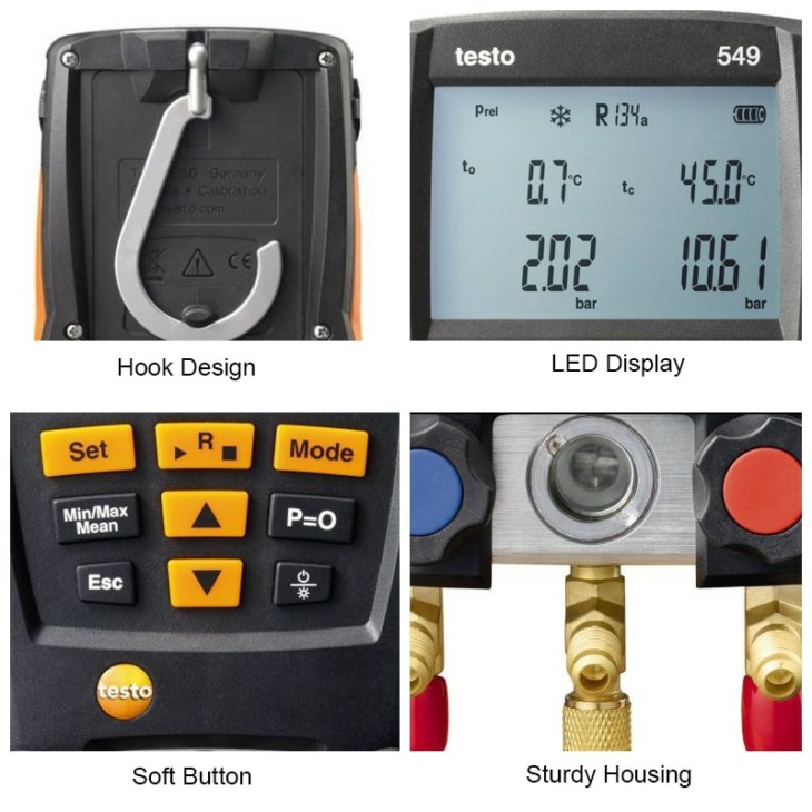 Manifold Digital Mastercool Testo 549 Digitális Csapteleppel ...