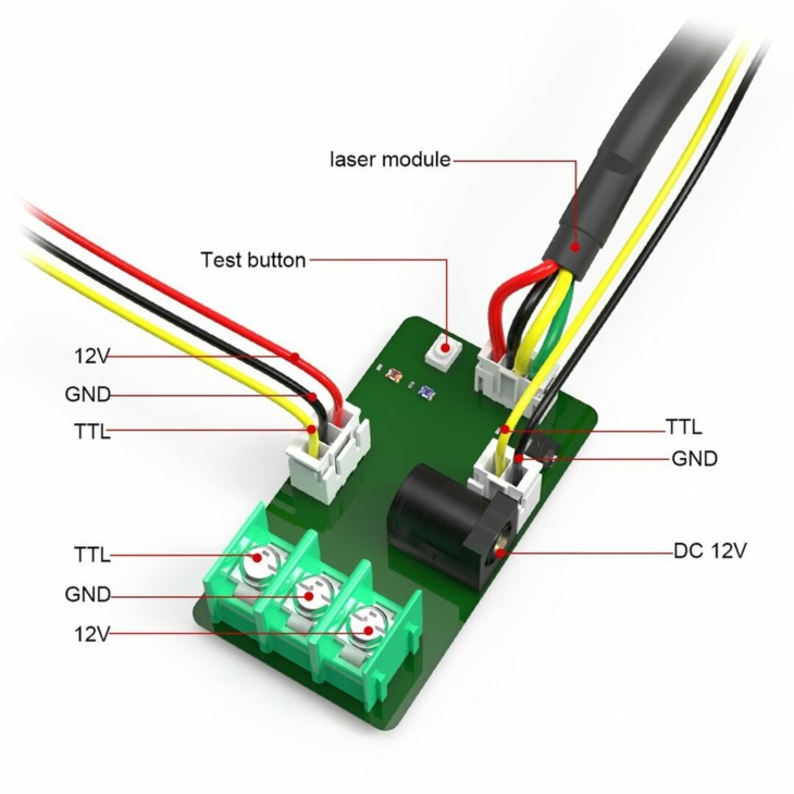 Oeroo A40640 80W Pro Dual Diode Laser Module Lézeres Gravírozó Gép ...