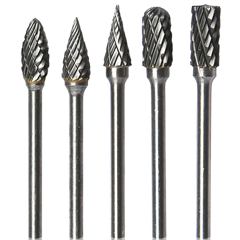10Db 1/8 „Shank Volfrámkarbid Maró Rotary Eszköz Double Diamond Cut ...