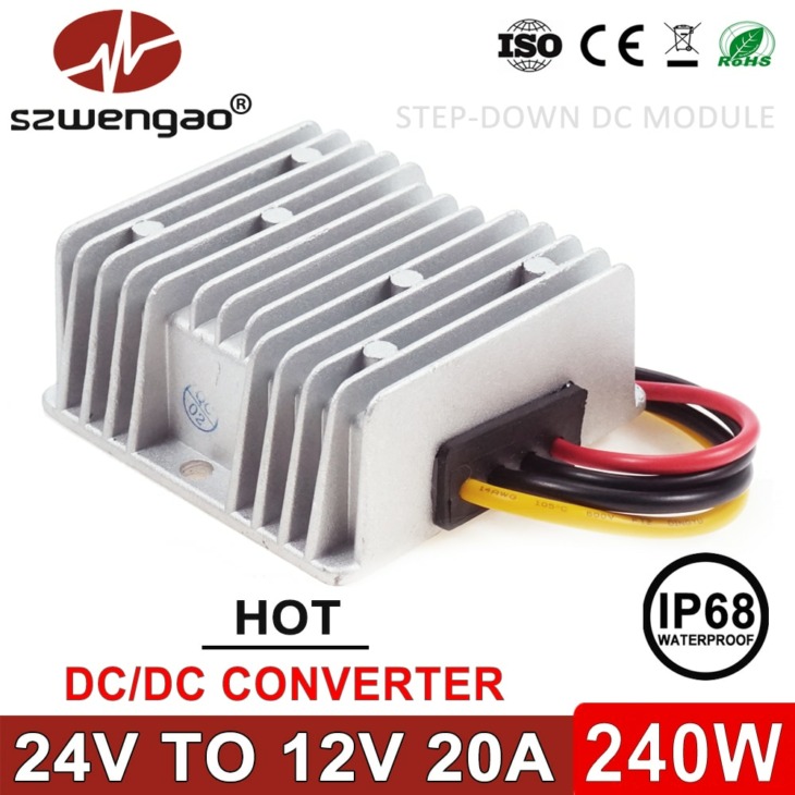 Szwengao 24V 12V 15A 20A Dc Dc Step Down Konverter 24V-12V 240W Buck Voltage Regulator Cars Boat ...
