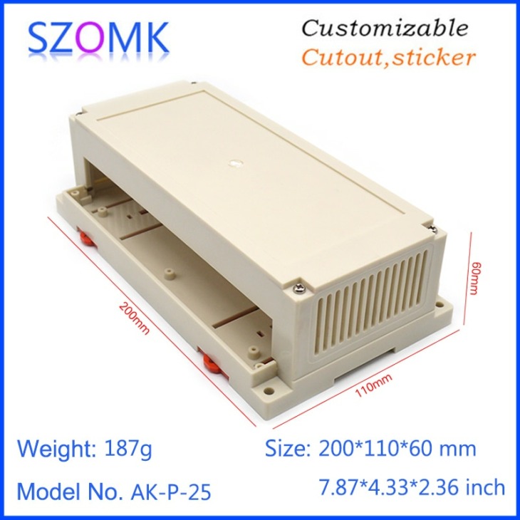 1 Db 200 * 110 * 60Mm Szomk Din Sín Műanyag Burkolat Elektronikus ...