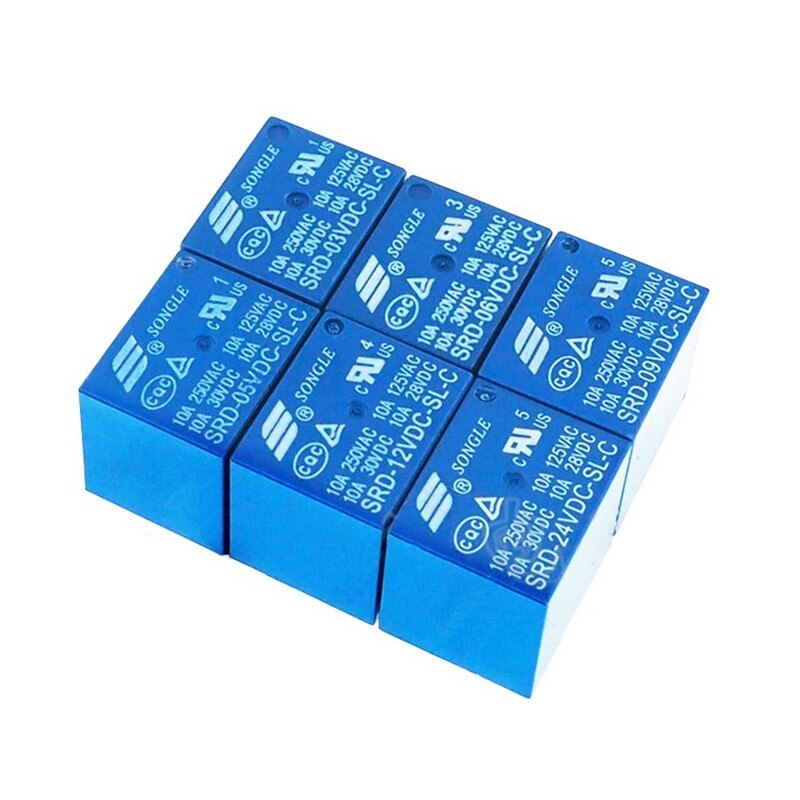 5Db Relék Srd-05Vdc-Sl-C Srd-12Vdc-Sl-C Srd-24Vdc-Sl-C 5 Pin Dc 3V 5V ...