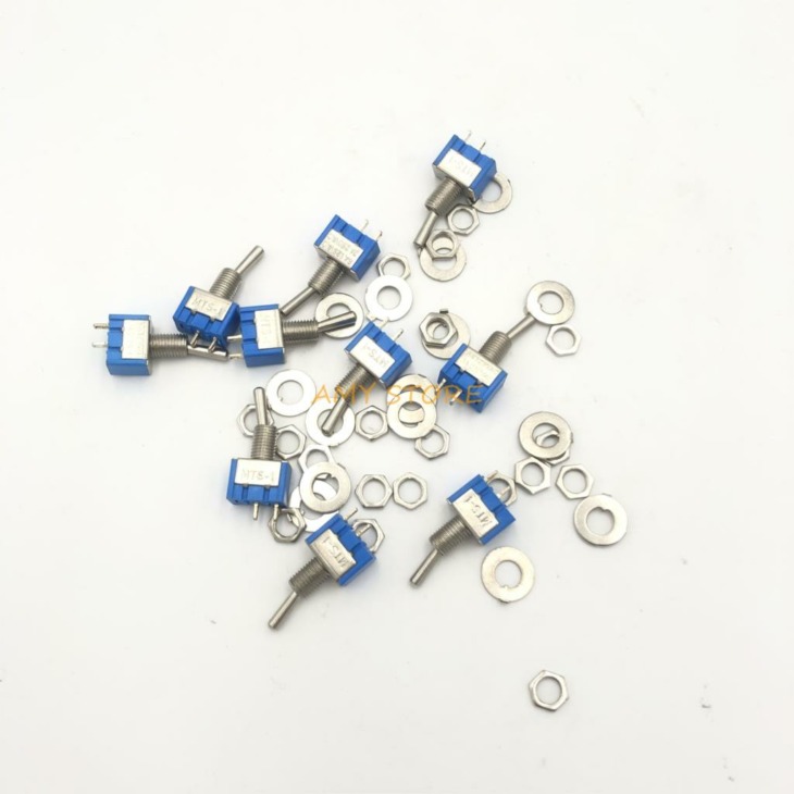 10Db Mts-101 2 Pin Egysarkú Kapcsoló On-Off 2 Pozíció Ac125V / 6A 250V ...