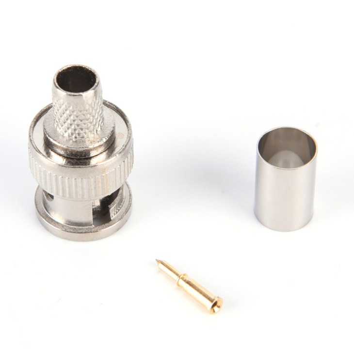 10 Készletek 3-Piece Bnc Férfi Rg58 Plug Crimp Csatlakozók Bnc Dugó ...
