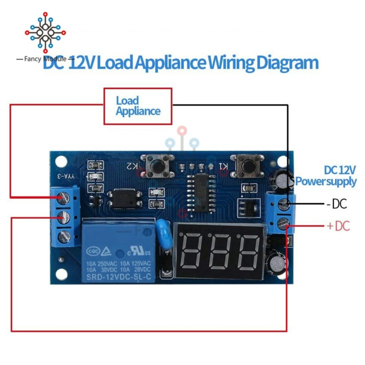 Dc 12v Végtelen Ciklus Késleltetési Időzítés Timer Digital Relé Modul On Off Kapcsoló Hurok