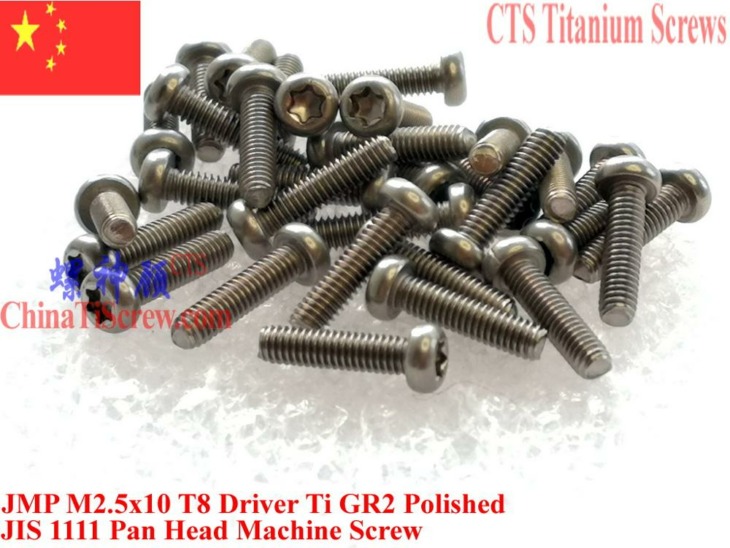 Pan Head M2.5 Titán Csavarok M2.5X3 M2.5X4 M2.5X5 M2.5X6 M2.5X8 M2.5X10 ...