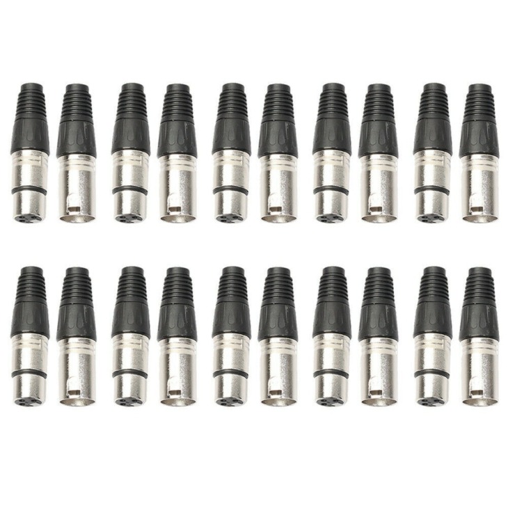 10Pairs 3Pin Xlr Férfi És Női Mic Snake Plug Hang Mikrofon Kábel ...
