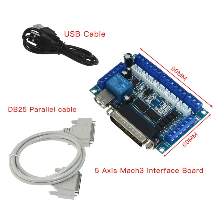 5 Tengelyes Cnc Kitörési Board Usb Kábel Stepper Motor Driver Parallel ...