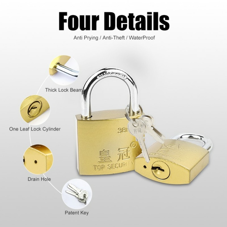 Danphone 25/32 / 38Mm Réz Zár Tartalmazza 3 Keys Bőrönd Mini Lakat Lakat Tároló Szekrények – FIXO.hu