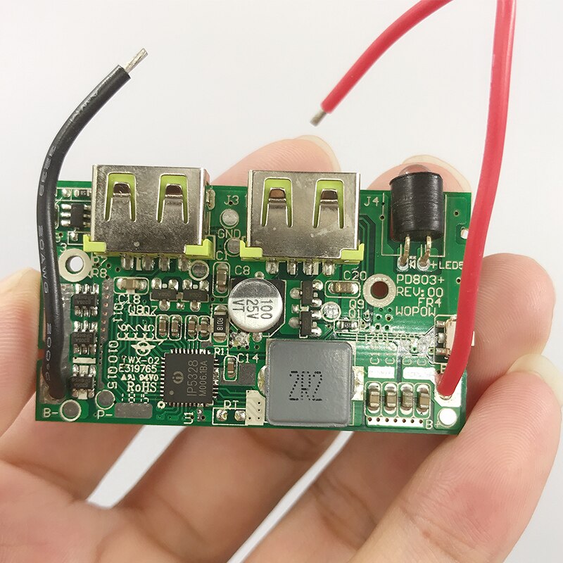 5V-12V 2 Usb Típus-C Qc 3.0 Gyors Töltődoboz Gyors Töltő Modul Li-Ion ...
