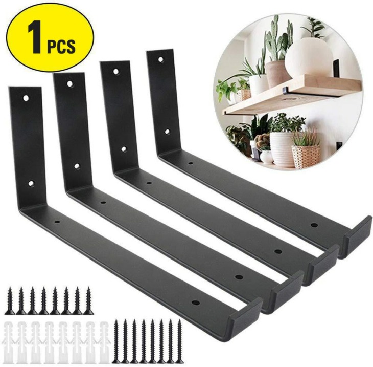 Iron Art Wall Triangle Bracket Bracket Könyvespolc Fal Polc Fal Lakás ...