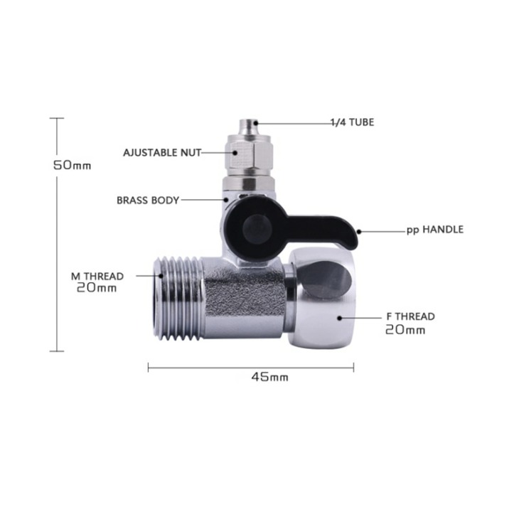 1/2 “1/4” Lead Ingyenes Ro Feed Víz Adapter Póló Gömbcsap Csaptelep ...