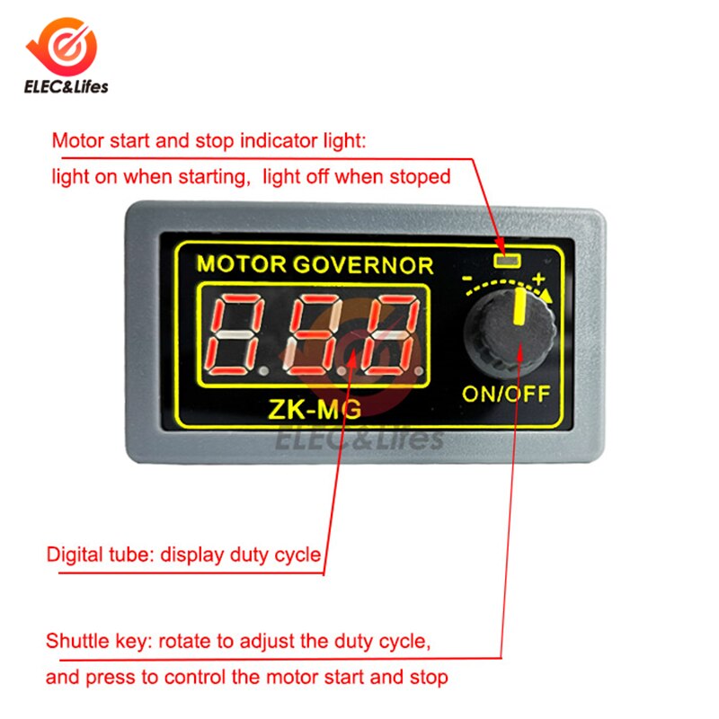 Dc 5V-30V 5A 150W Pwm Dc Motor Speed Controller Kormányzó, Led Kijelző ...