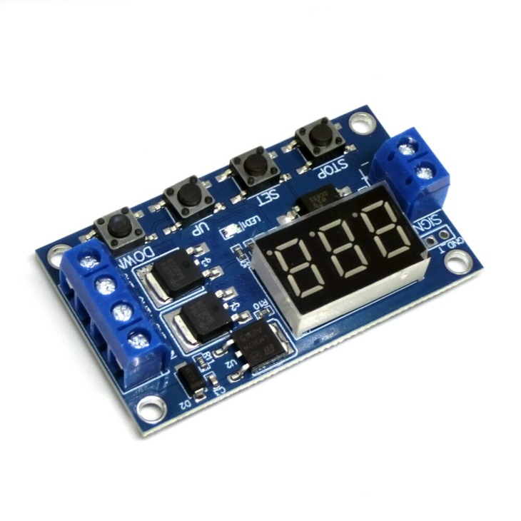 Dc 5v ~ 36v Dual Mos Led Digital Time Delay Relay Trigger Ciklusidőzítő