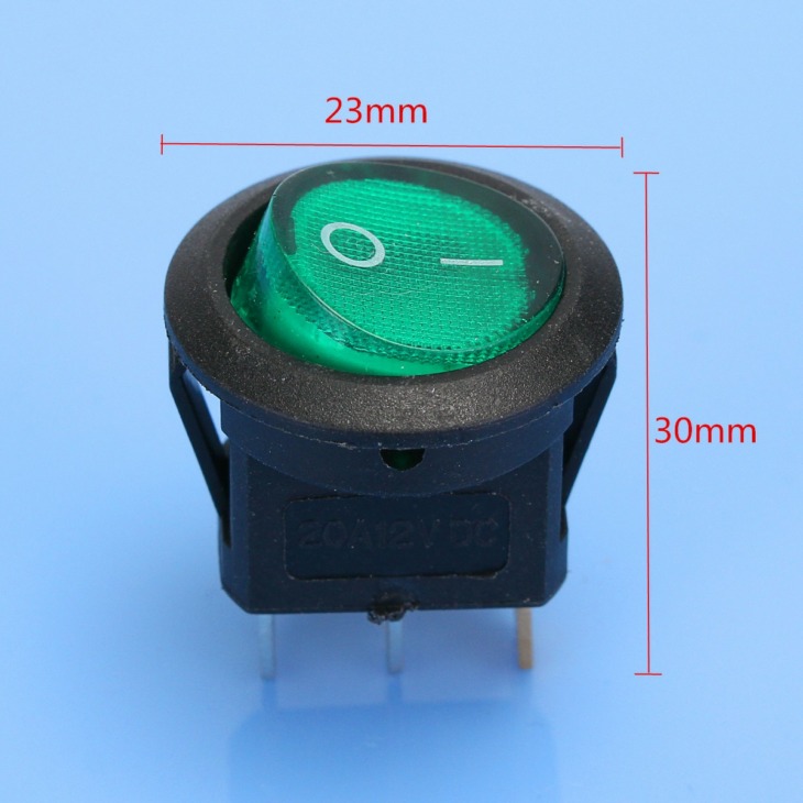 20 Pcs Négy Színben 12V 3Pins Led Rocker Toggle Switch Egysarkú Dot ...