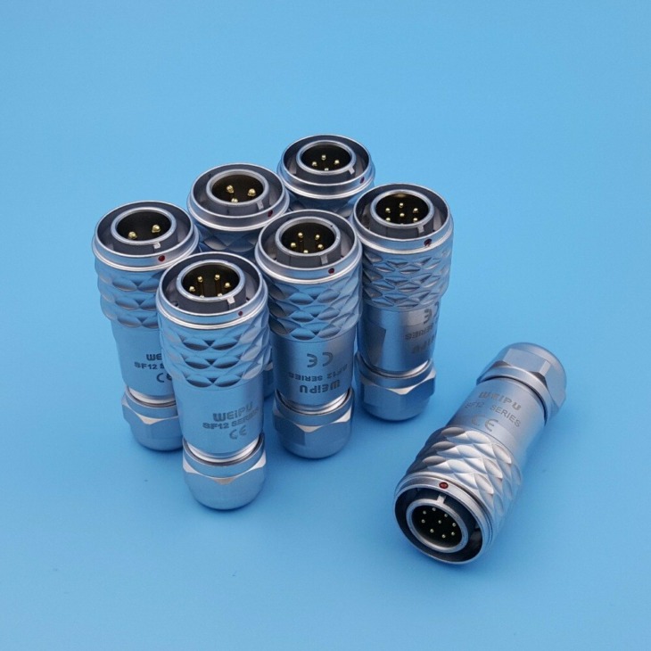 Sf12 Vízálló Fém 2/3/4/5/6/7/9 Pin Pust-Pull Ip67 12Mm Alváz Panel ...