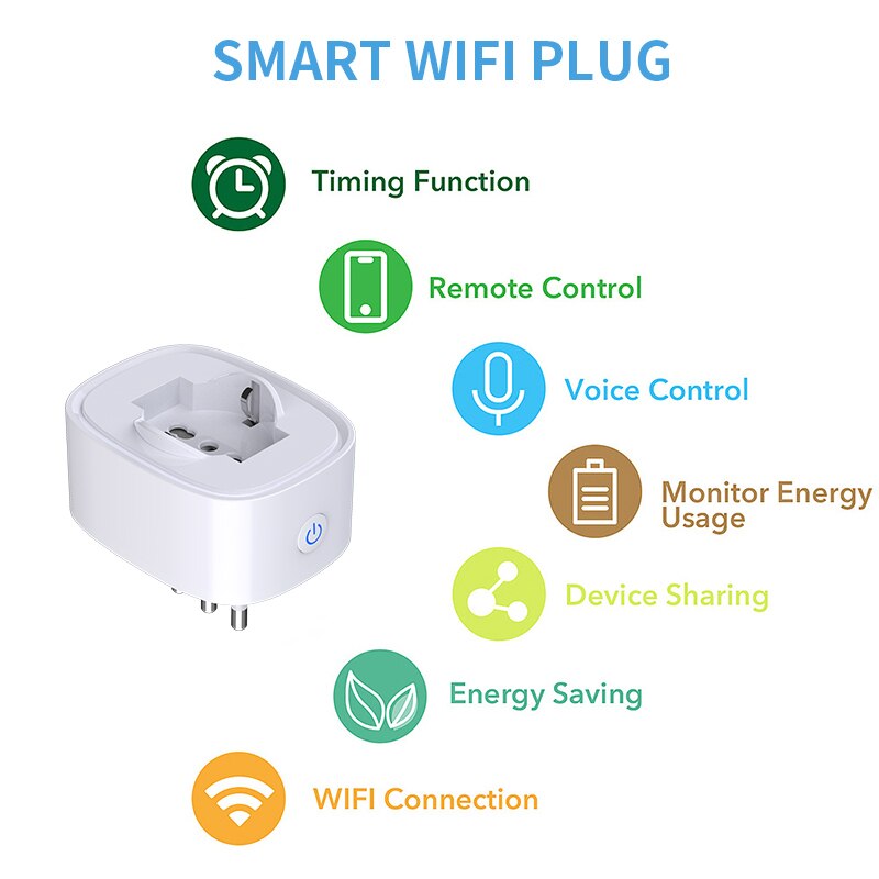 Wifi Smart Plug 16A Olaszország Chile Socket Power With Timer Usb ...