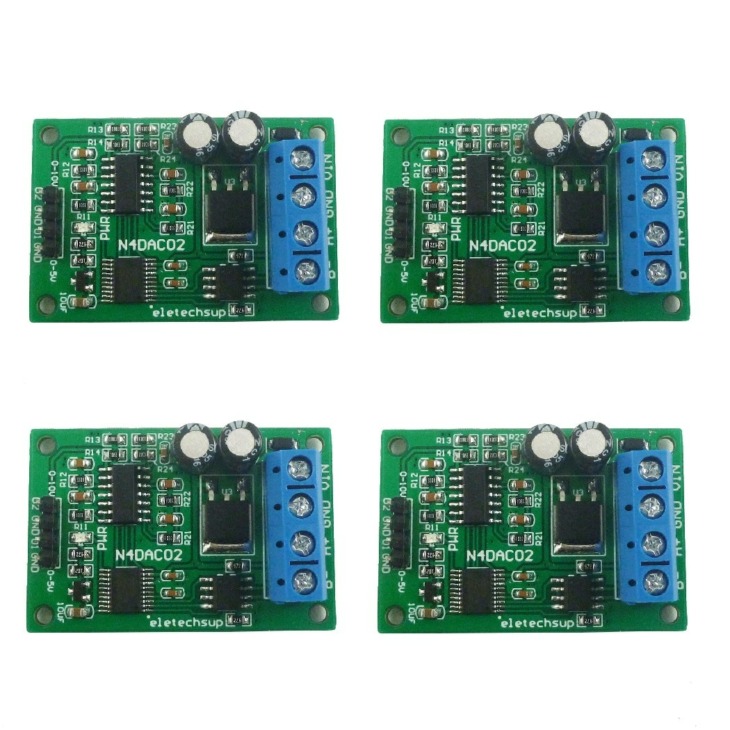 4X N4Dac02 12V 24V 2Ch 0-5V 0-10V Pwm A Feszültség Analóg Átalakító Dac Modul Rs485 Modbus Rtu ...