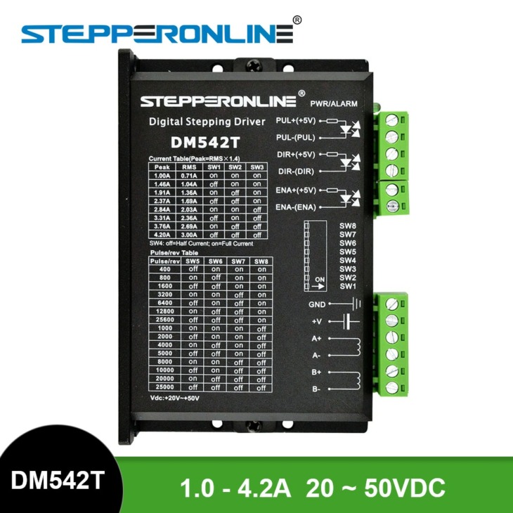 Stepperonline Dm542T Stepper Motor Driver 1.0-4.2A 20-50Vdc 2 Fázisú ...
