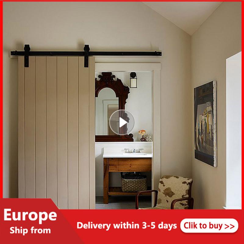183Cm Rusztikus Klasszikus Csúszó Pajta Ajtó Hardver Barn Faajtó Toló ...