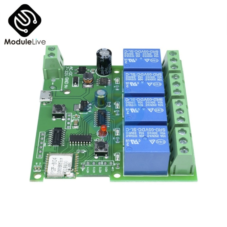 4Ch 4 Csatorna Vezeték Nélküli Wifi Relé Modul Telefonalkalmazás ...