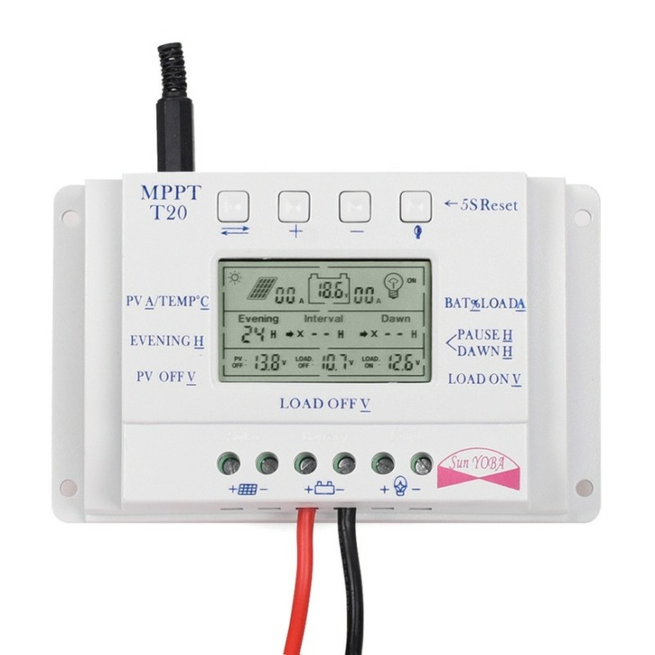Mppt 10/20/30 / 40A 12V / 24V Solar Töltésvezérlők Controller Load Dual Timer Control Street ...