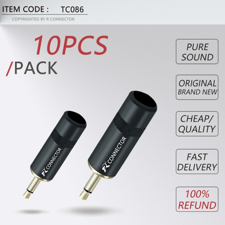 10Db 3,5 Mm-Es Jack Mono 3,5 Mm-Es Férfi Csatlakozó: Aranyozott ...