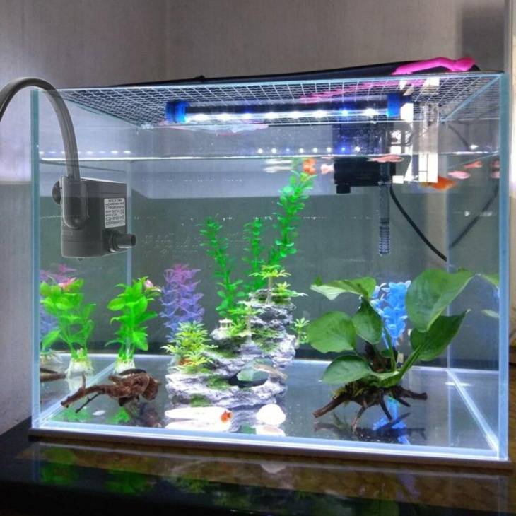 Ac 220V-240V 220L / H 4W Akvárium Haltartály Tó Merülő Vízszivattyú ...