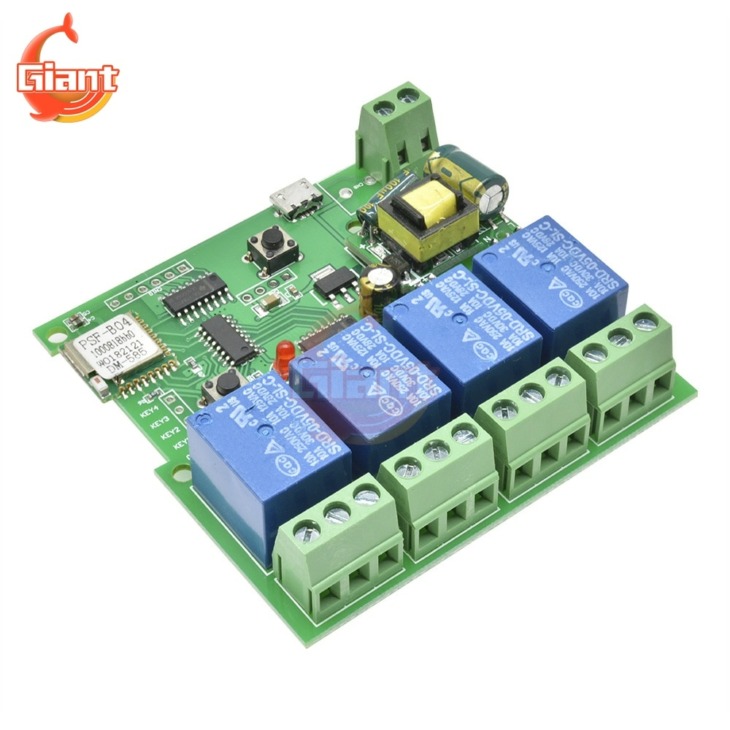 Ac 220V 4 Ch 4Ch 4 Csatorna Vezeték Nélküli Wifi Relé Kártya Modul ...