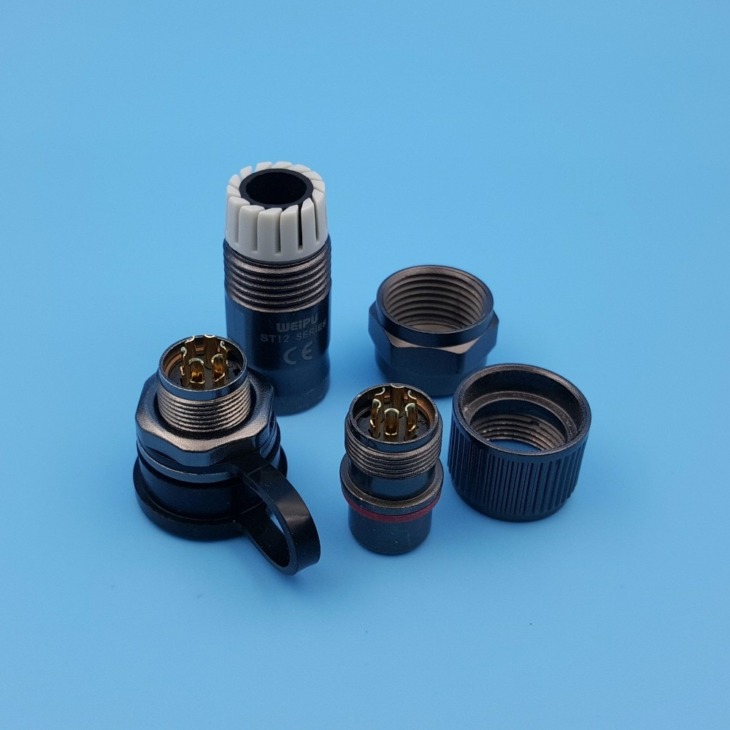 St12 Vízálló Ip67 Metal 2/3/4/5/6/7/9 Pin Panel Váz: Mount Kör Aviation ...