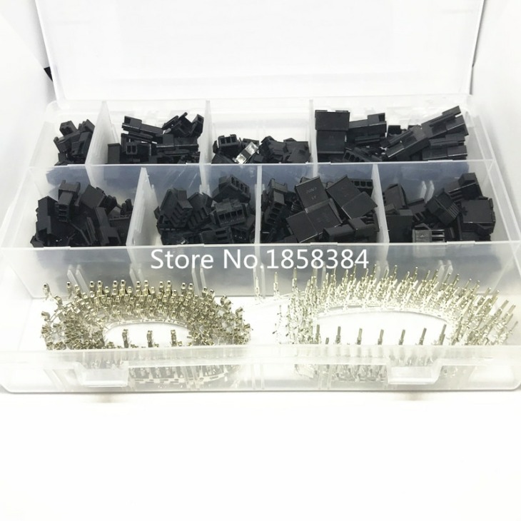 520Pcs / Készlet 2.5Mm Pitch 2 3 4 5 Pin Jst Sm Férfi & Női Dugó Ház Pin-Hez Krimpelő Terminálok ...