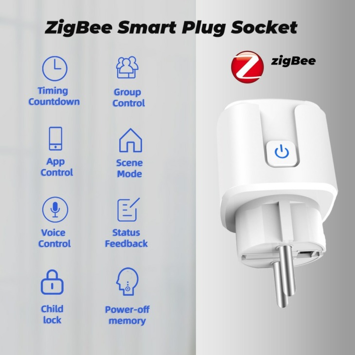 Smatrul Tuya Zigbee 3.0 Smart Socket Eu Dugó 16A 220V Outlet Adapter ... Smatrul Tuya Zigbee 3.0 Smart Socket Eu Dugó 16A 220V Outlet Adapter ...