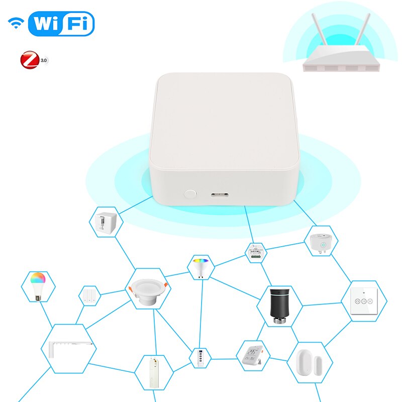 Tuya Wifi 3 Intelligens Multi-Mode Gateway Wifi Bluetooth Zigbee Tuya ... Tuya Wifi 3 Intelligens Multi-Mode Gateway Wifi Bluetooth Zigbee Tuya ...