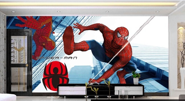 Egyedi Paneielemet De Parede Infantil, Pókember 3 D Falfestmény A ...