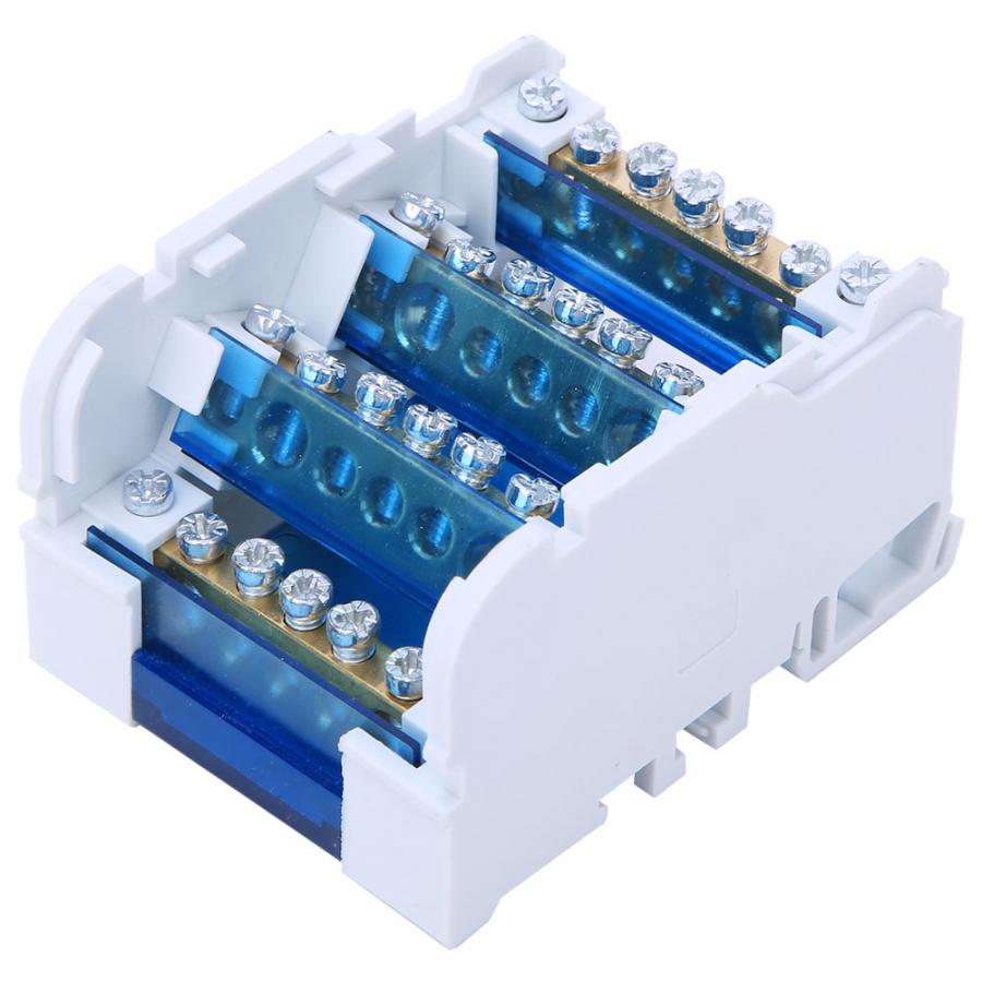 Elektromos Terminal Block Din Rail Distribution Box Diy Elektronikus Ház Junction Case 4 Bemenet ...