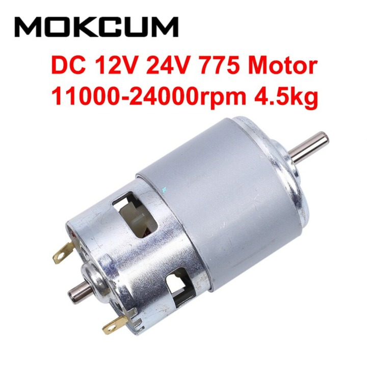 Dc 12V 24V 775 Motor 11000-24000Rpm 4.5Kg Nyomaték Golyóscsapágy Motor ...