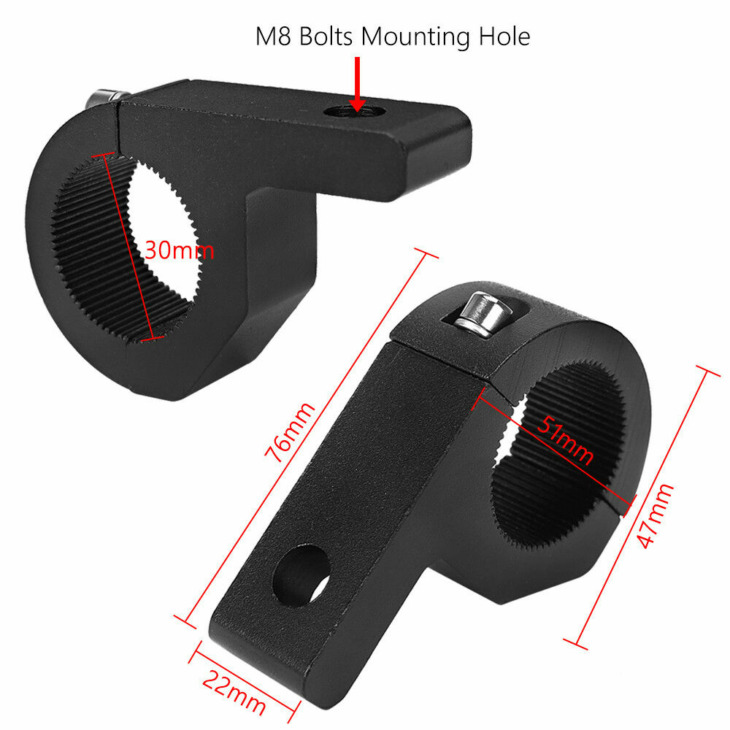 Univerzális 2X 19Mm / 25Mm / 30Mm Bullbar Cső Mount Bracket Clamps Led ...